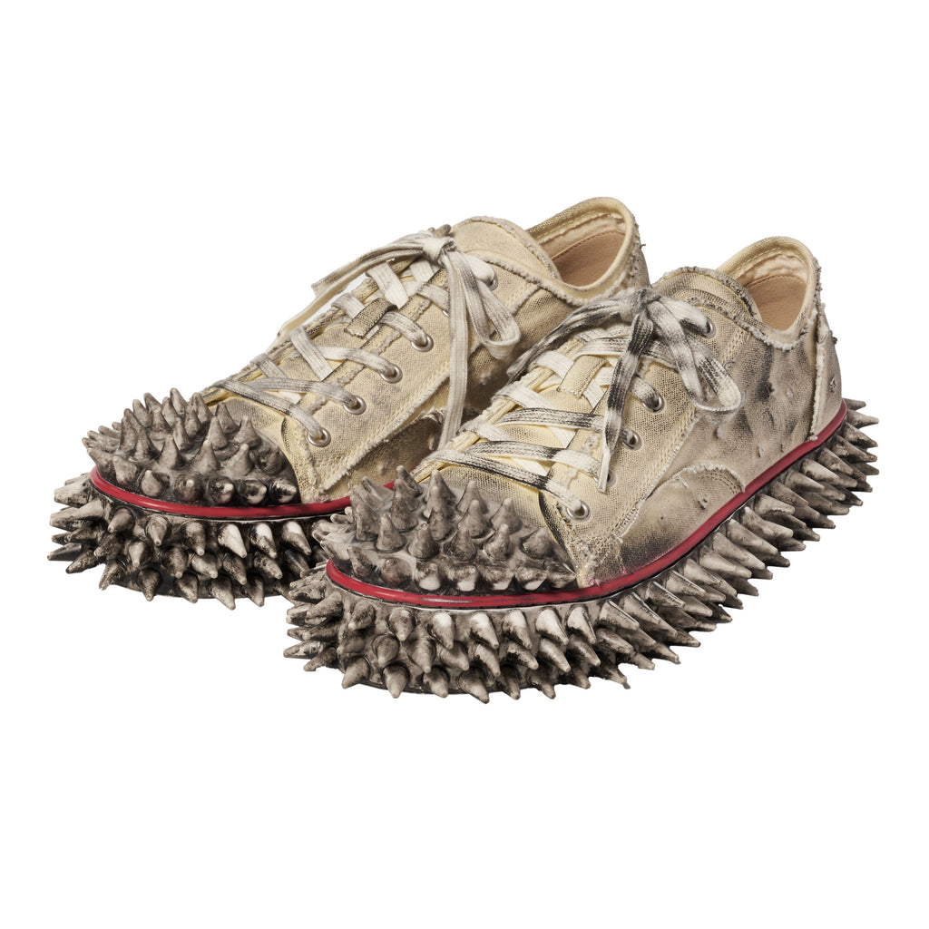 DIRTY SPIKE TOE CAP CANVAS SNEAKER – doublet